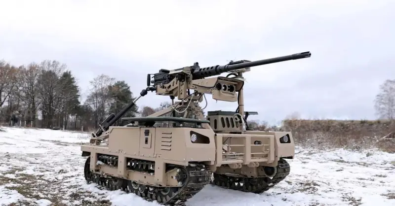 Tests of the new Droid TW 12.7 ground-based drone have been shown in ...