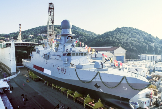 The launch of the third corvette for the Qatar Navy took place at the ...