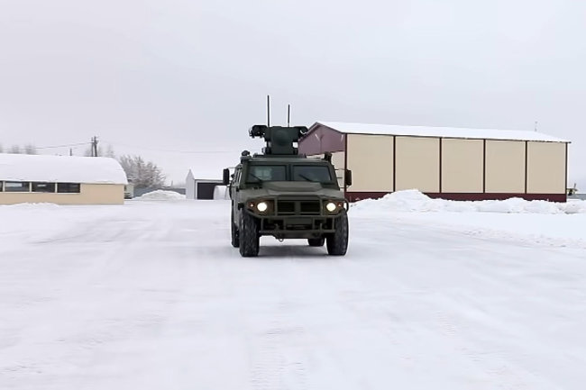 The newest missile version of the Tiger-M armored car was shown on ...